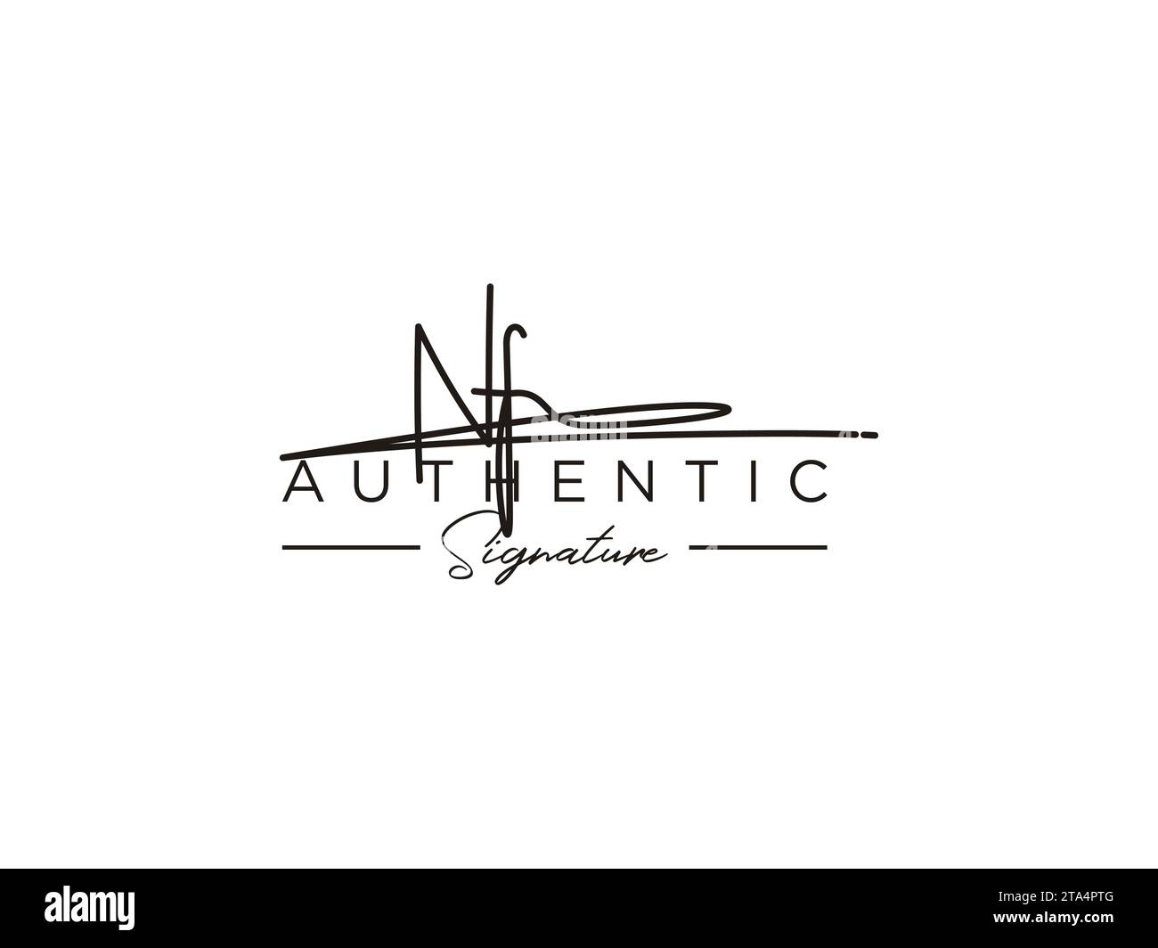 NF Signature Logo Template Vector Stock Vector Image & Art - Alamy