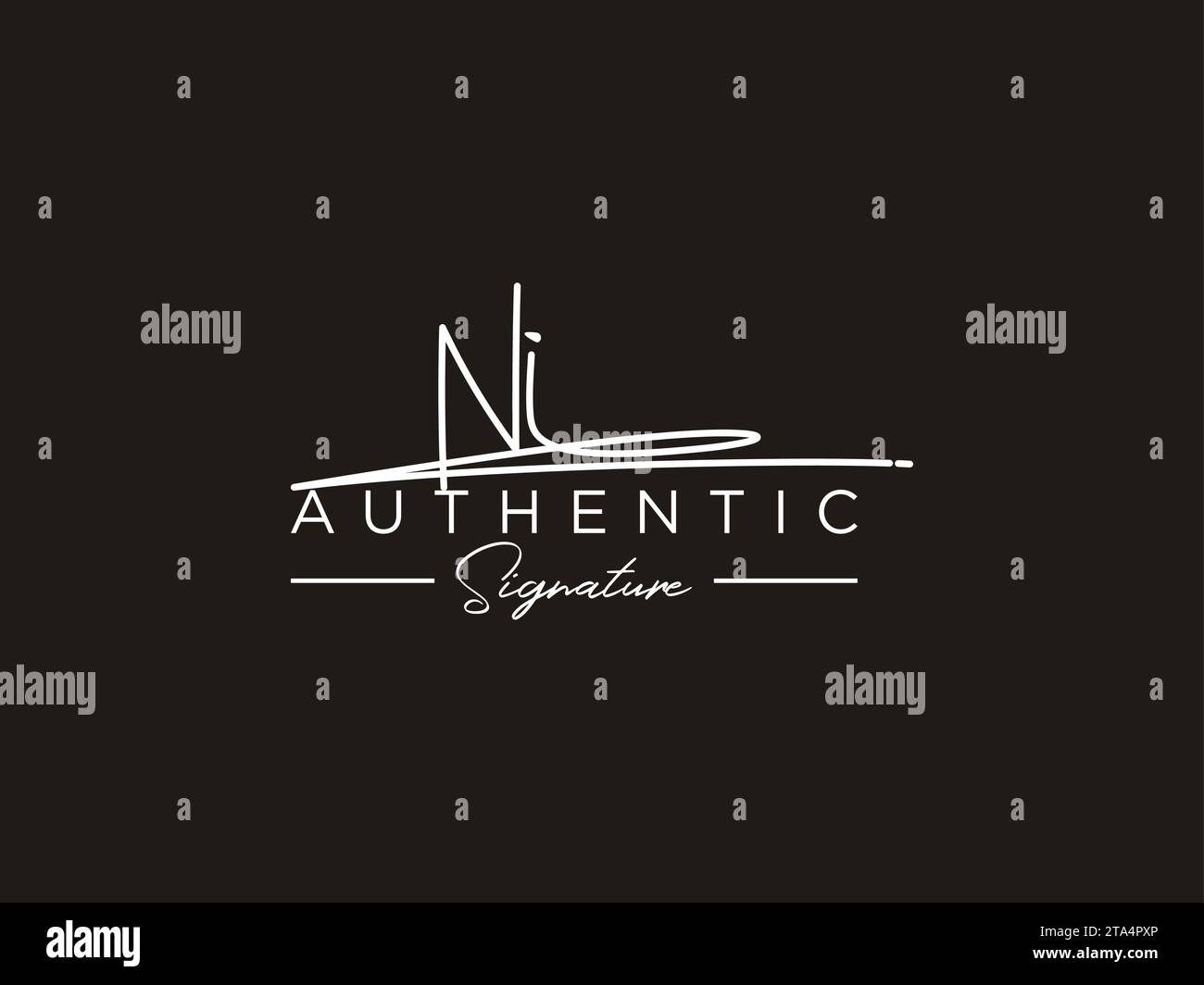 NI Signature Logo Template Vector Stock Vector Image & Art - Alamy