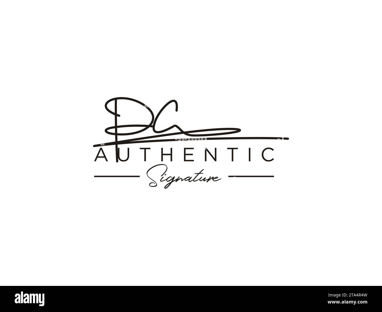 PC Signature Logo Template Vector Stock Vector Image & Art - Alamy