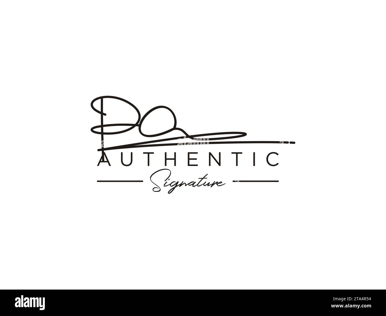 PO Signature Logo Template Vector Stock Vector Image & Art - Alamy
