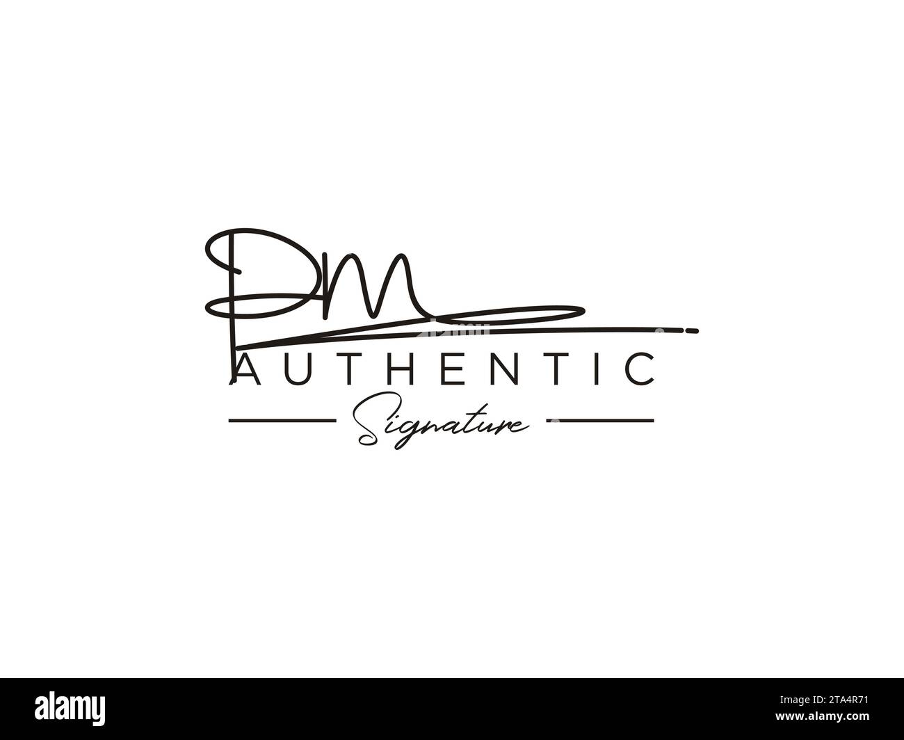 PM Signature Logo Template Vector Stock Vector Image & Art - Alamy
