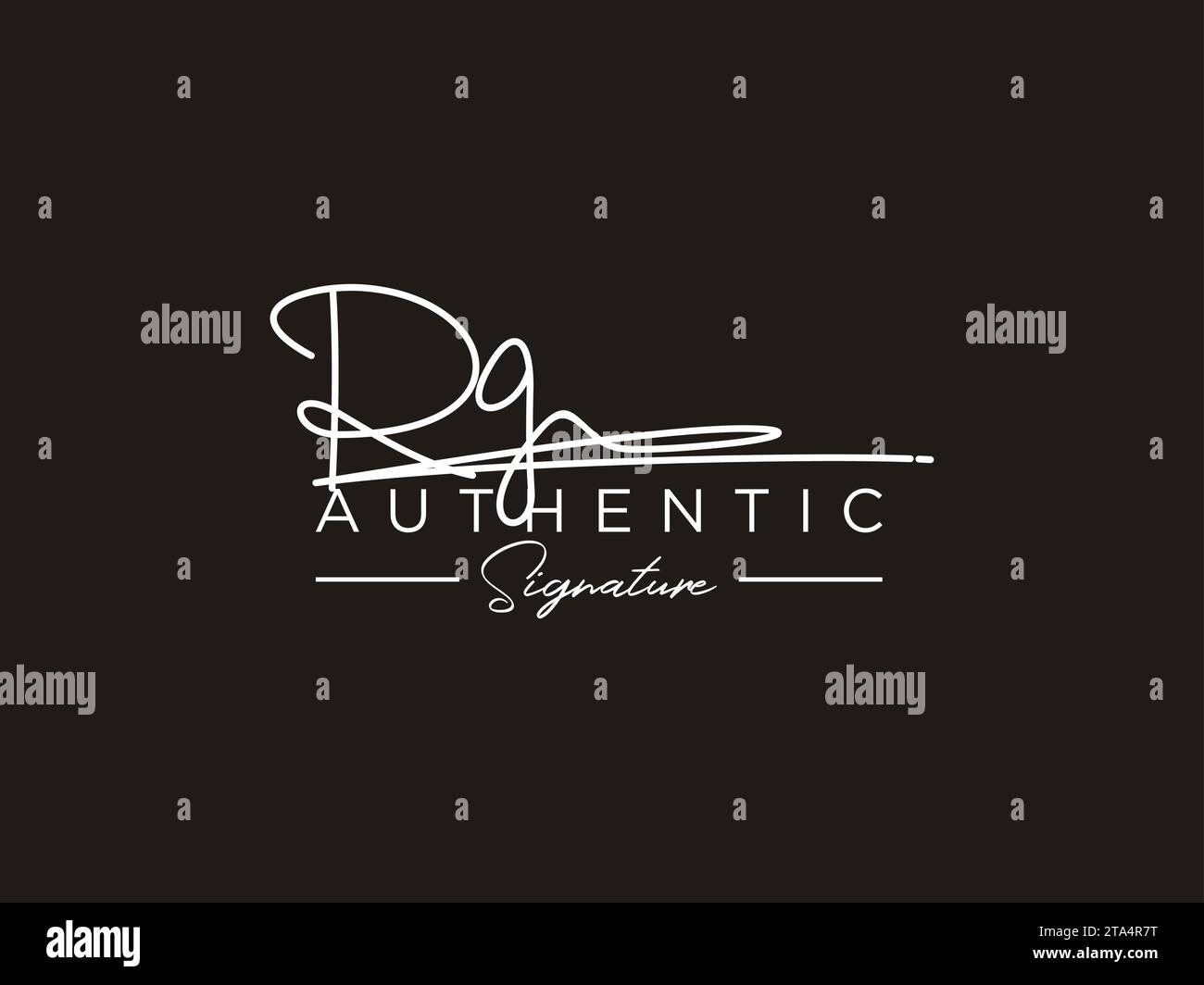 RG Signature Logo Template Vector Stock Vector Image & Art - Alamy