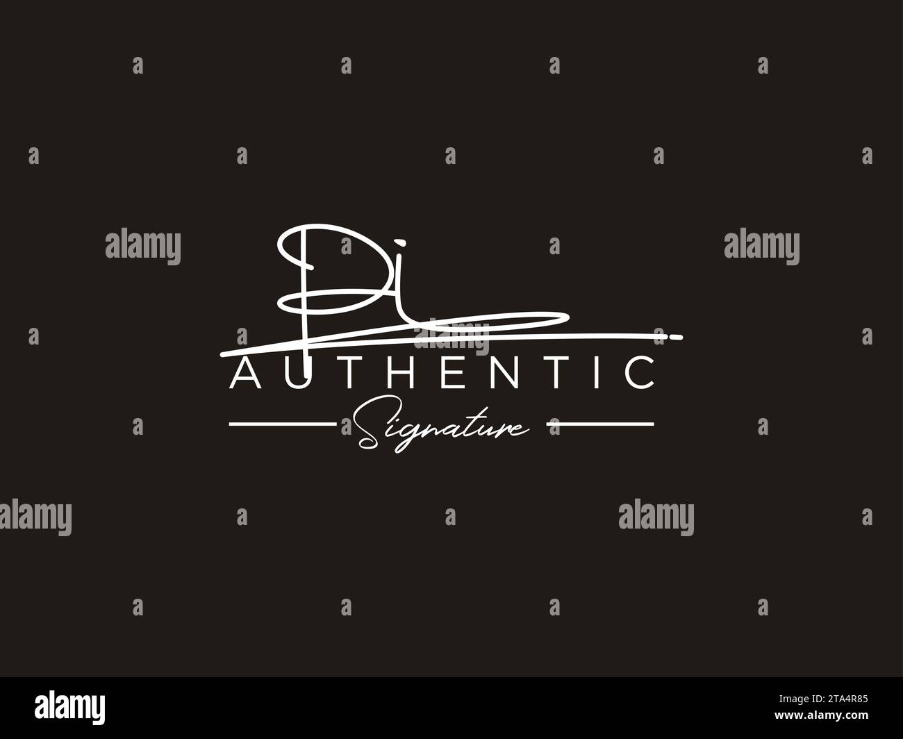 PI Signature Logo Template Vector Stock Vector Image & Art - Alamy