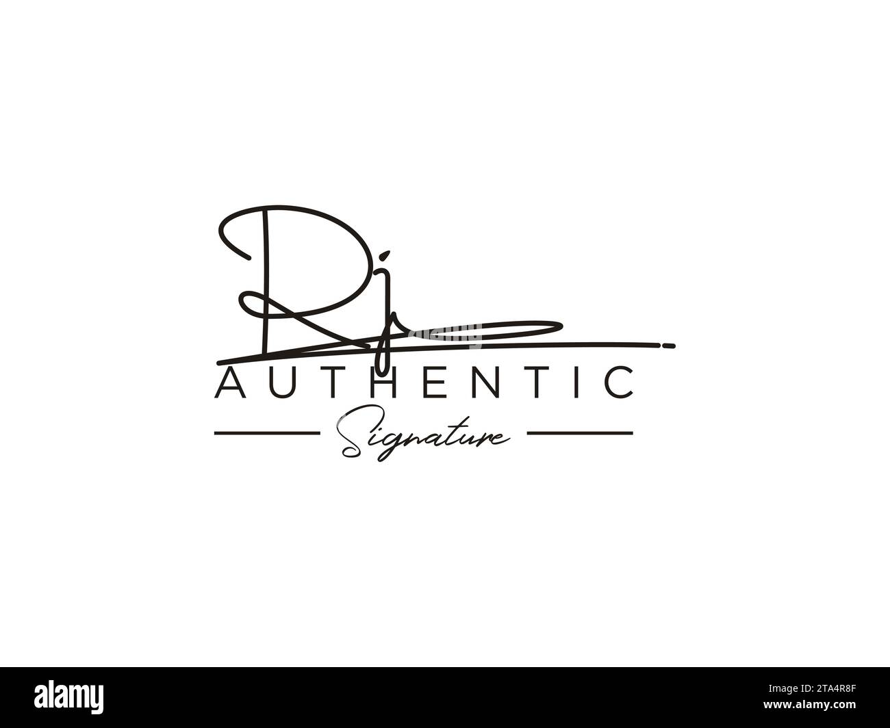 Rj signature Stock Vector Images - Alamy