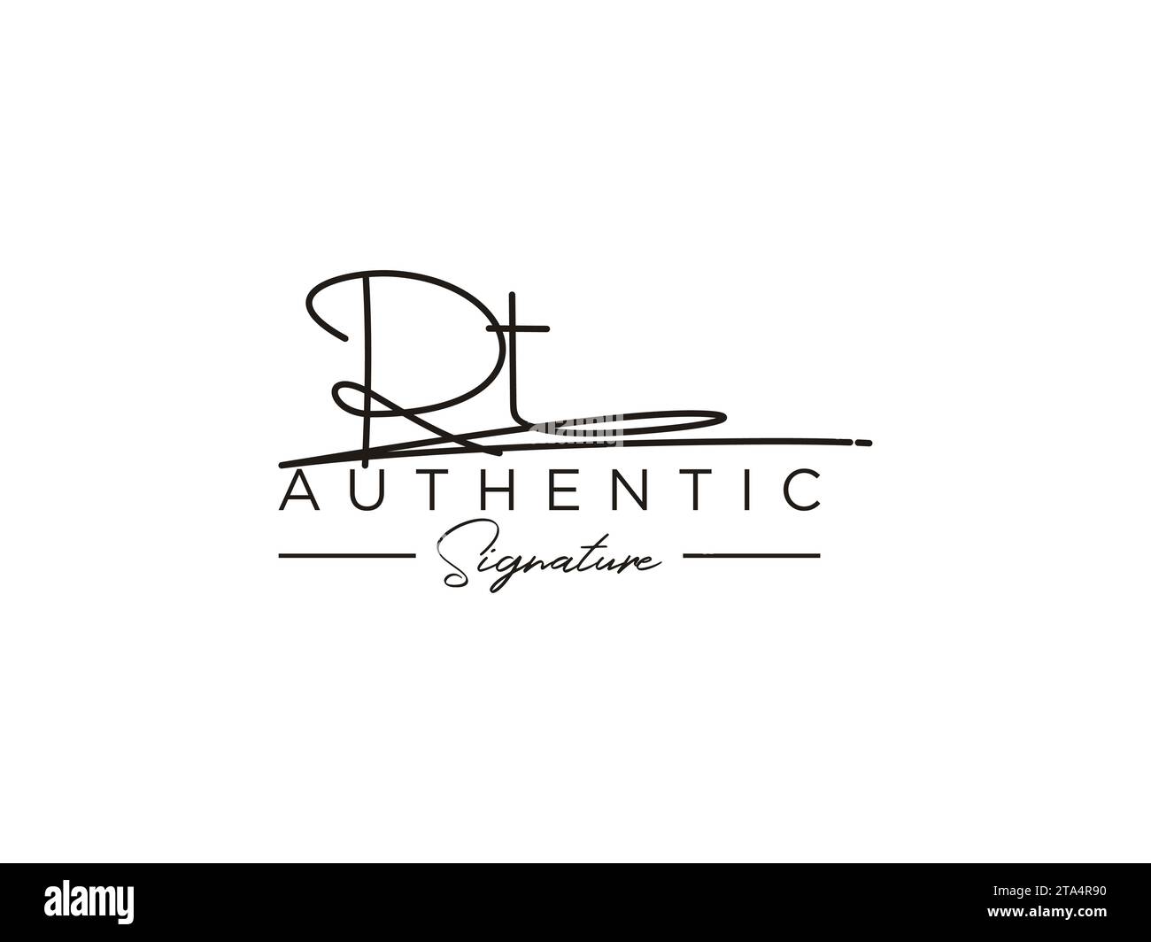 RT Signature Logo Template Vector Stock Vector Image & Art - Alamy