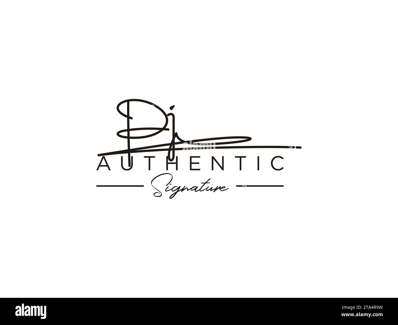 PJ Signature Logo Template Vector Stock Vector Image & Art - Alamy