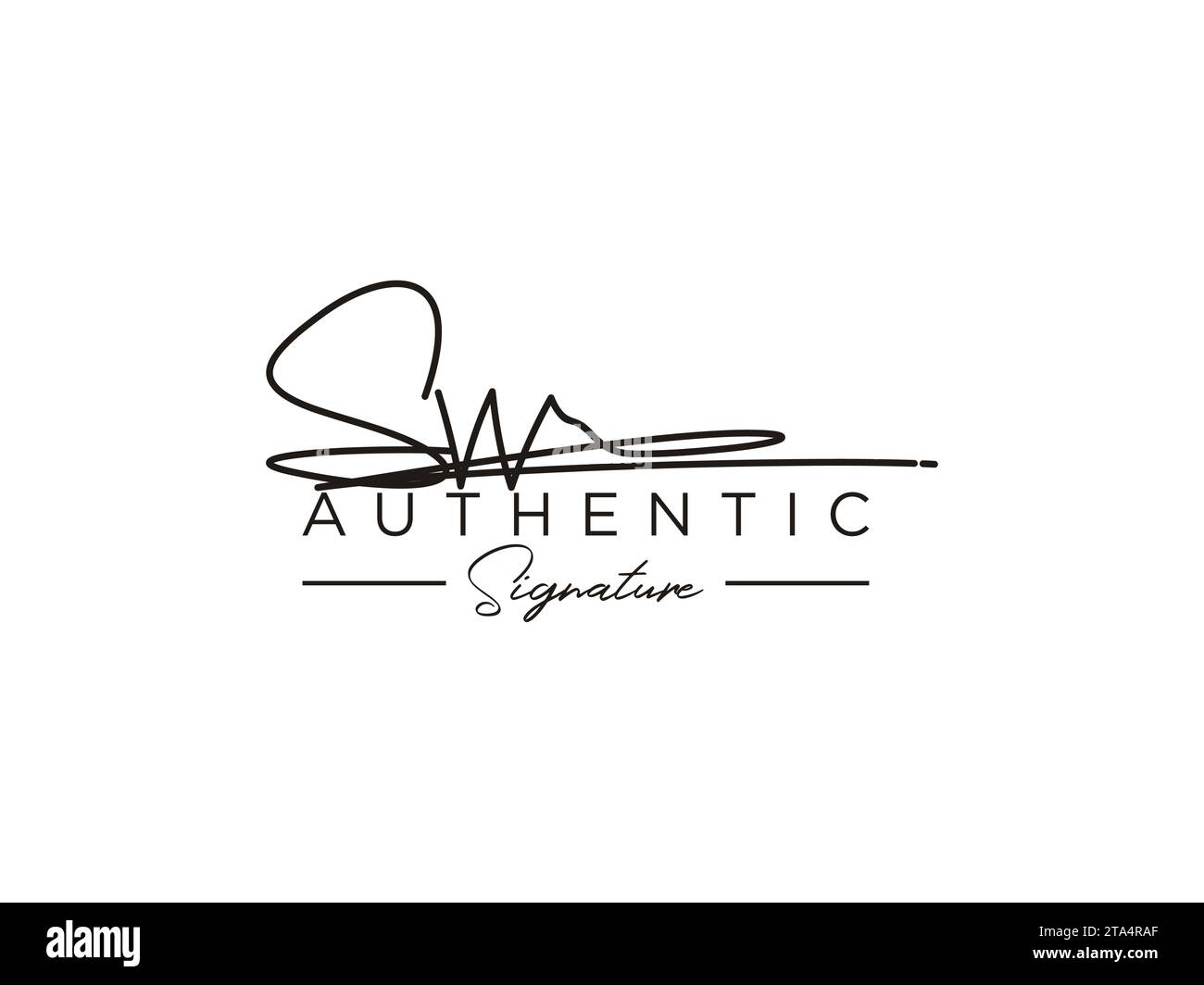 SW Signature Logo Template Vector Stock Vector Image & Art - Alamy