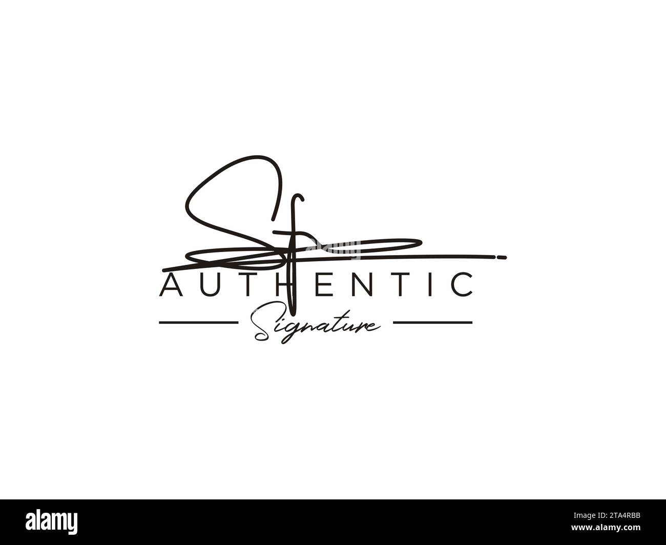 SF Signature Logo Template Vector Stock Vector Image & Art - Alamy