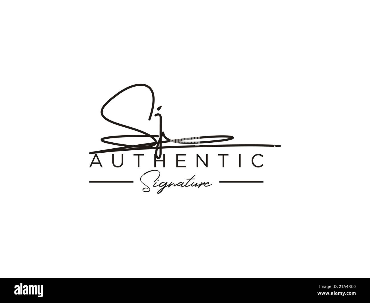 SJ Signature Logo Template Vector Stock Vector Image & Art - Alamy
