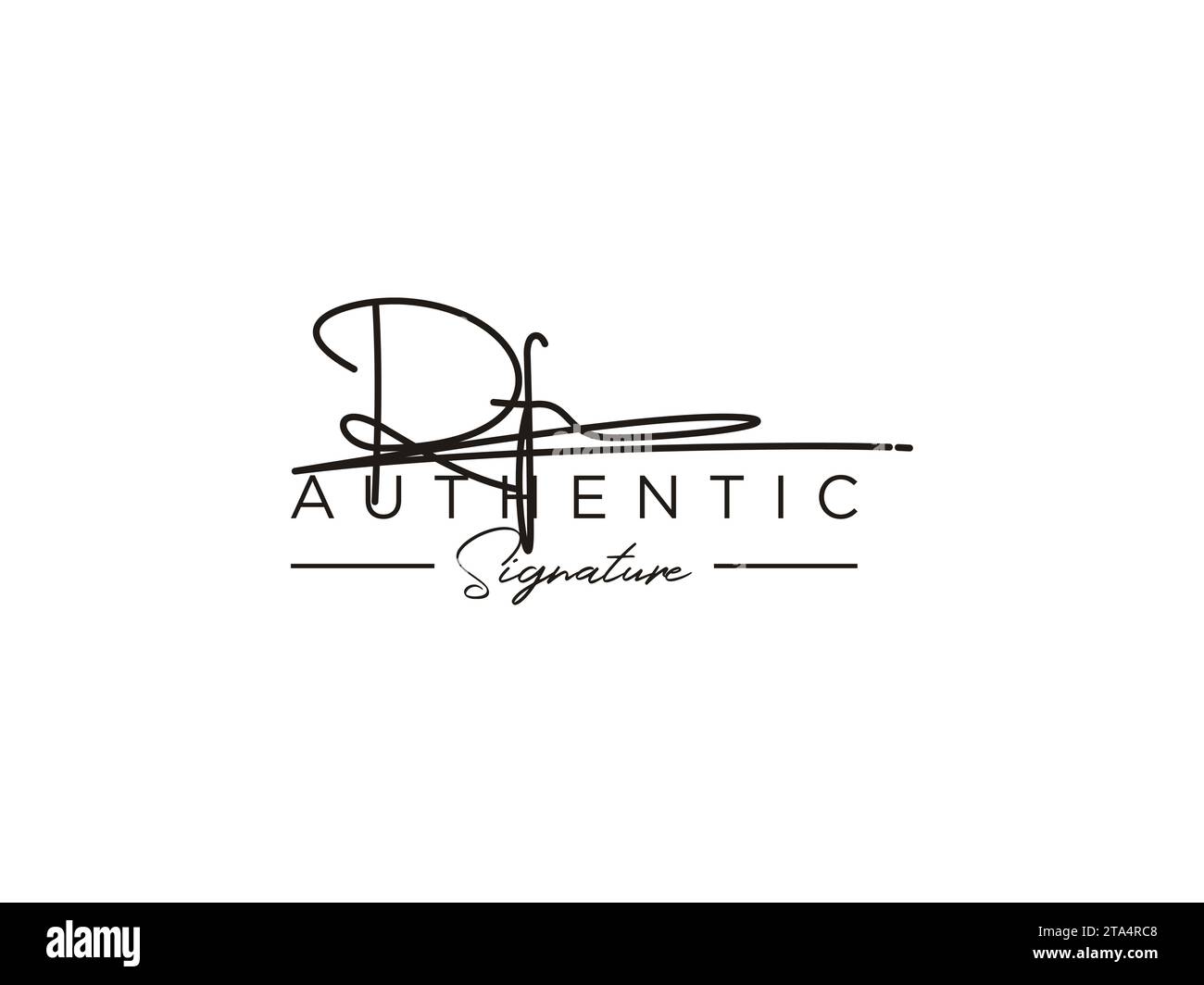 RF Signature Logo Template Vector Stock Vector Image & Art - Alamy