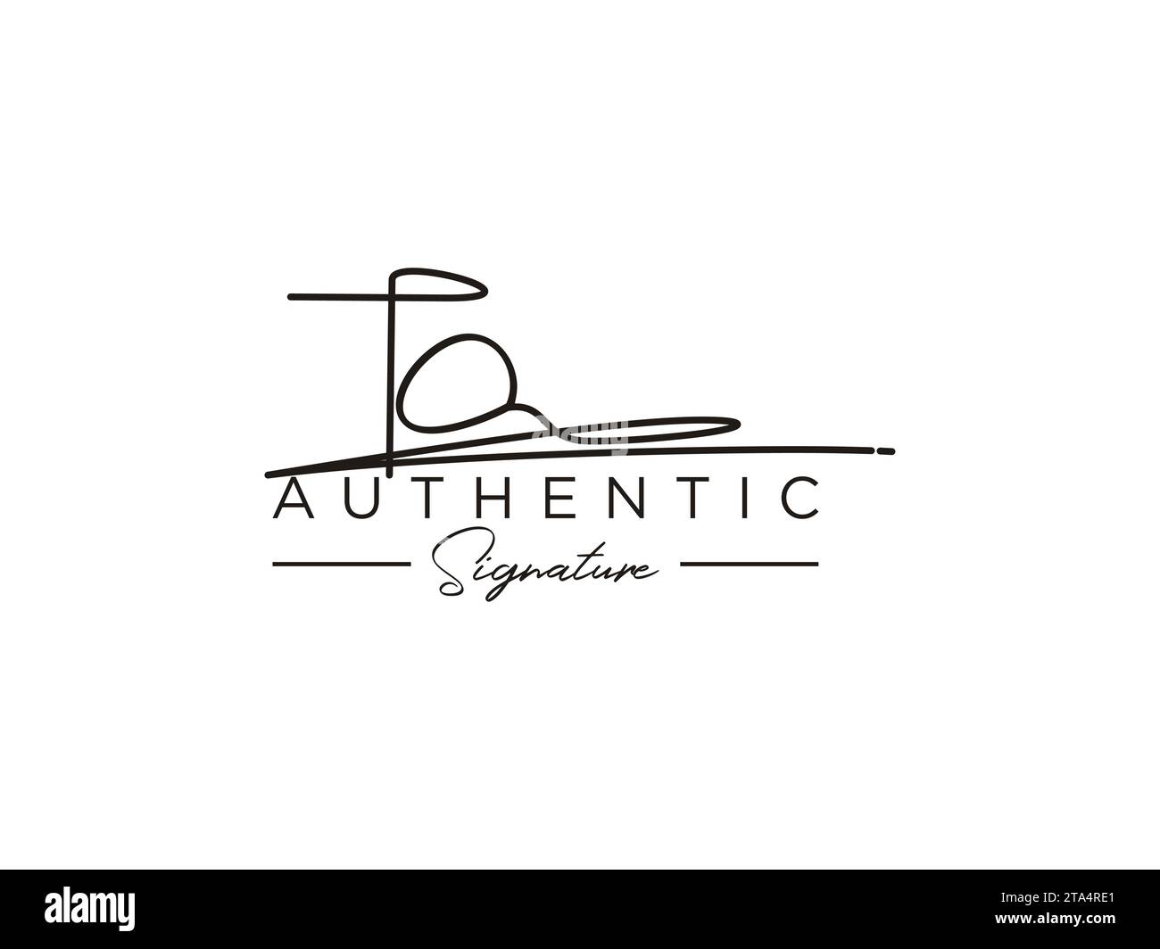 TO Signature Logo Template Vector Stock Vector Image & Art - Alamy