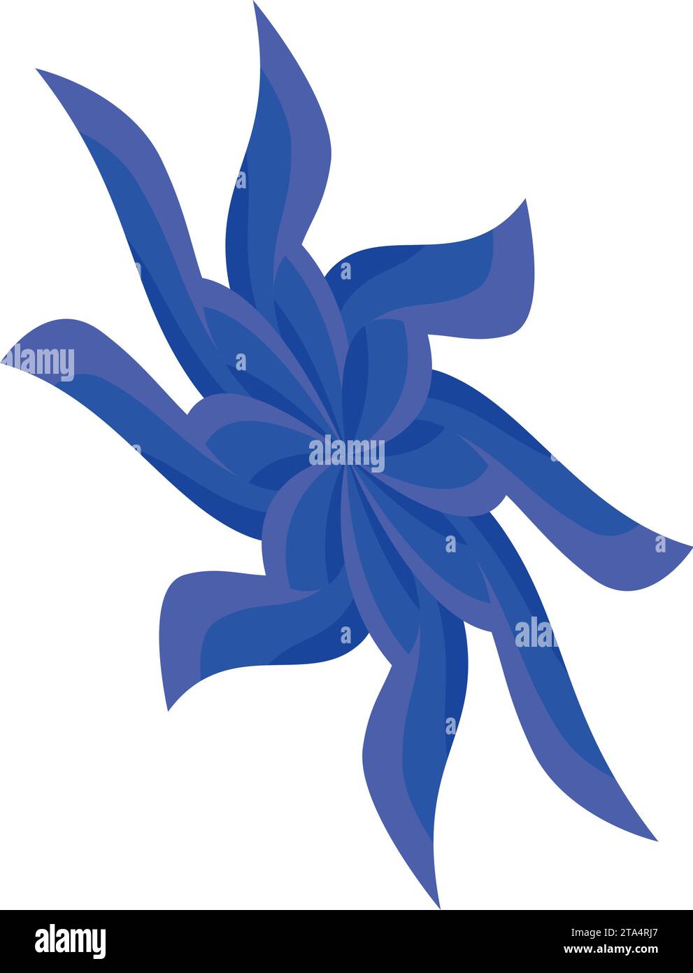 Spiral blue floral portal icon isometric vector. Ui platform universe ...