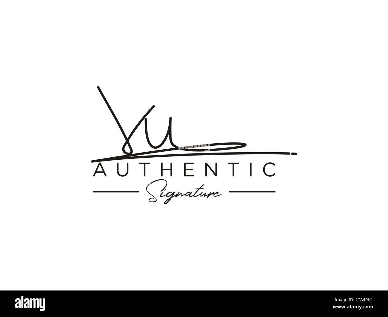 VU Signature Logo Template Vector Stock Vector Image & Art - Alamy