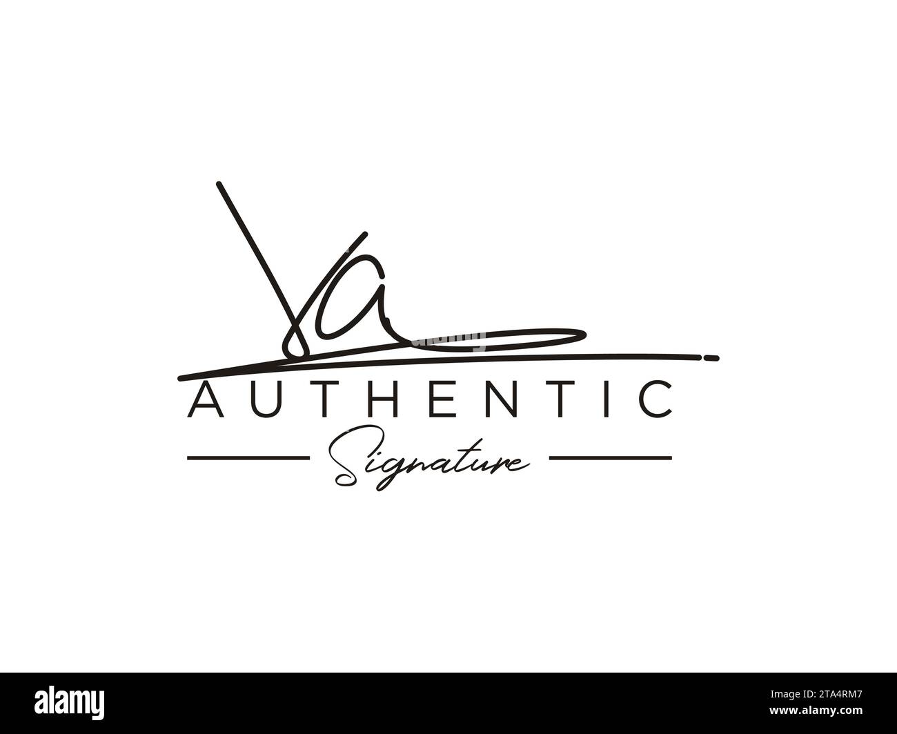 VA Signature Logo Template Vector Stock Vector Image & Art - Alamy