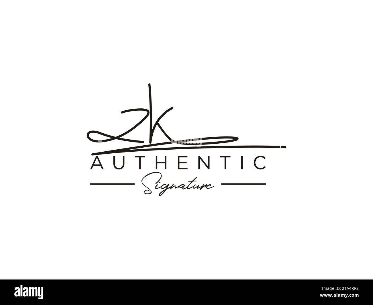 ZK Signature Logo Template Vector Stock Vector Image & Art - Alamy