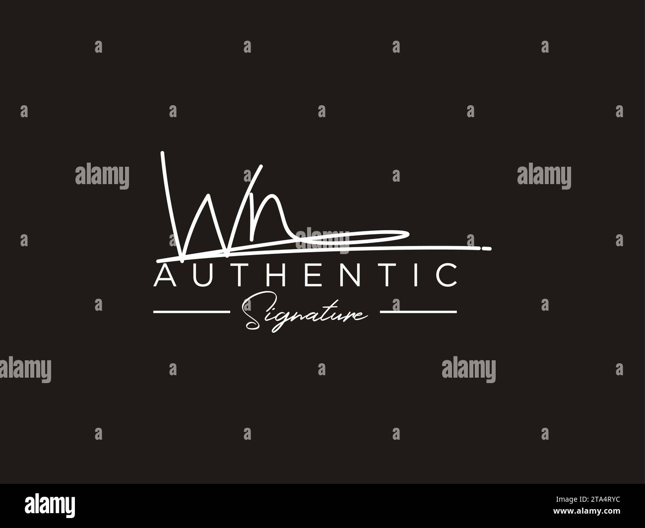 WN Signature Logo Template Vector Stock Vector Image & Art - Alamy