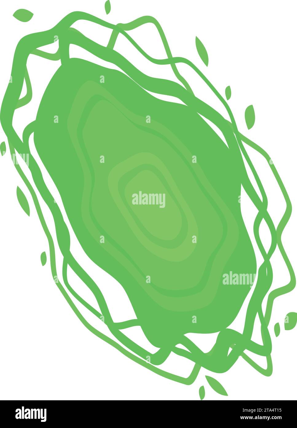 Green splash portal icon isometric vector. Desert fantasy neon. Round ...