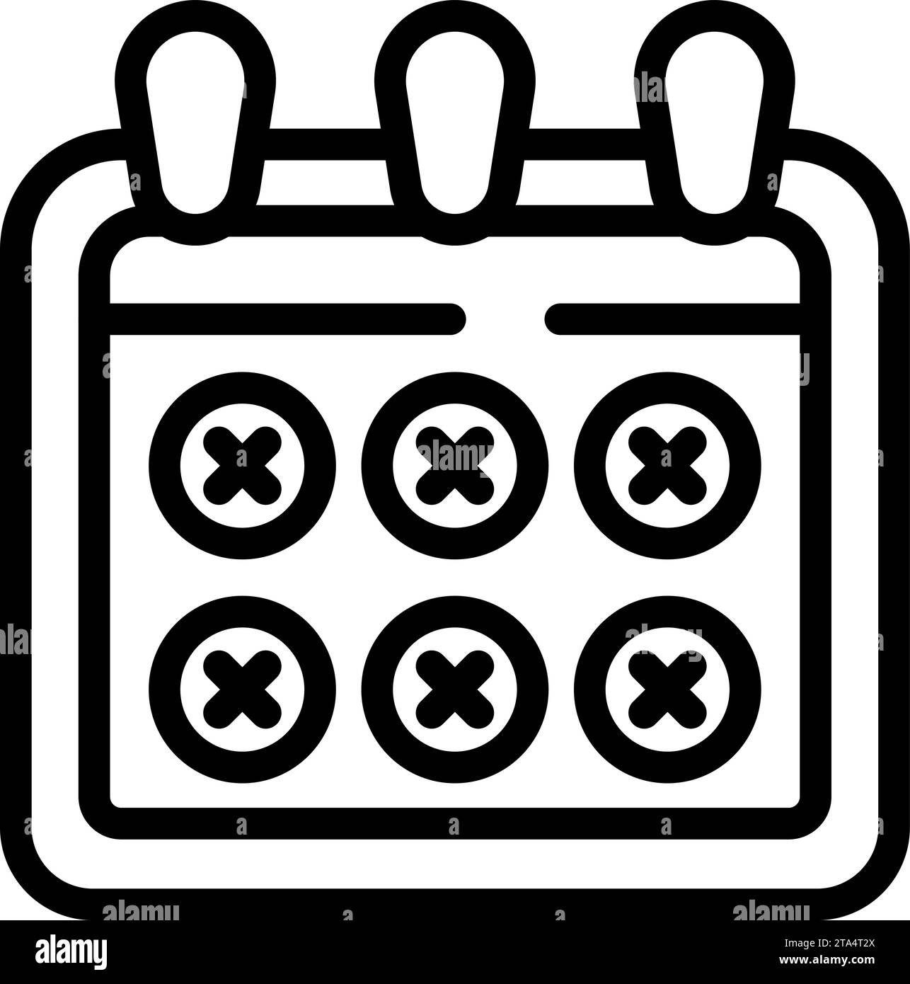 Passive lifestyle calendar icon outline vector. Body break fat. Danger use substance Stock ...