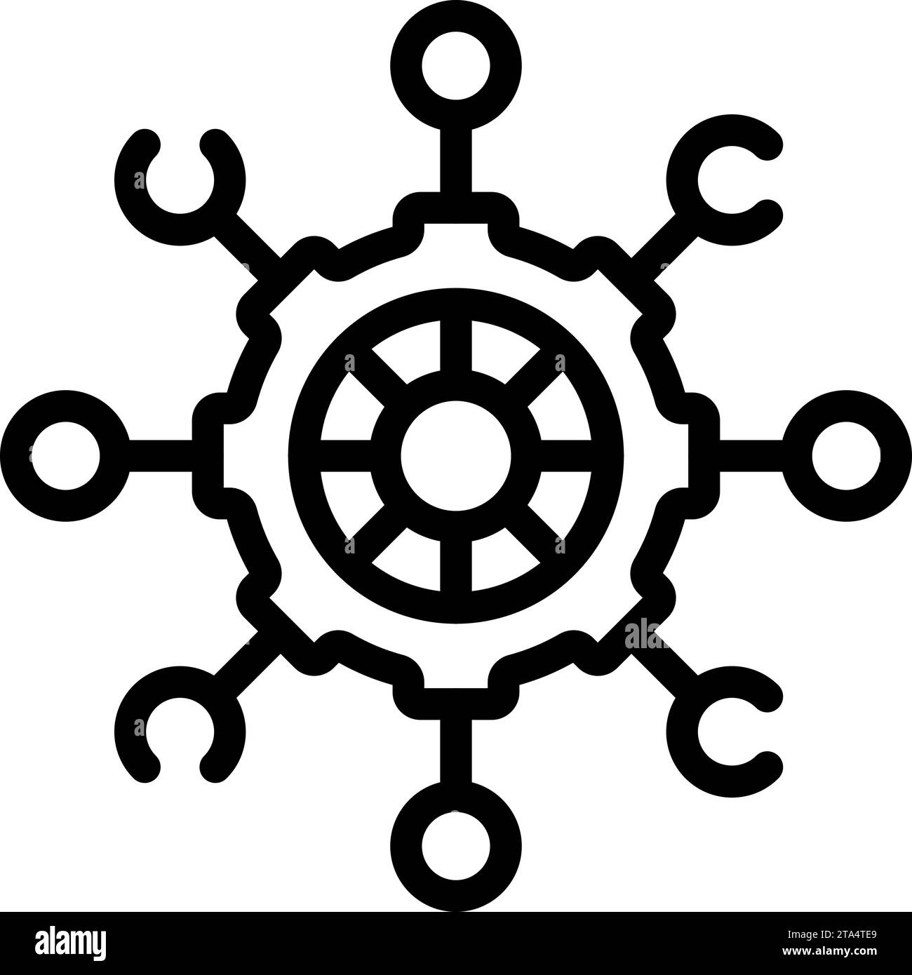 Core system law icon outline vector. Value balance. Core culture law ...