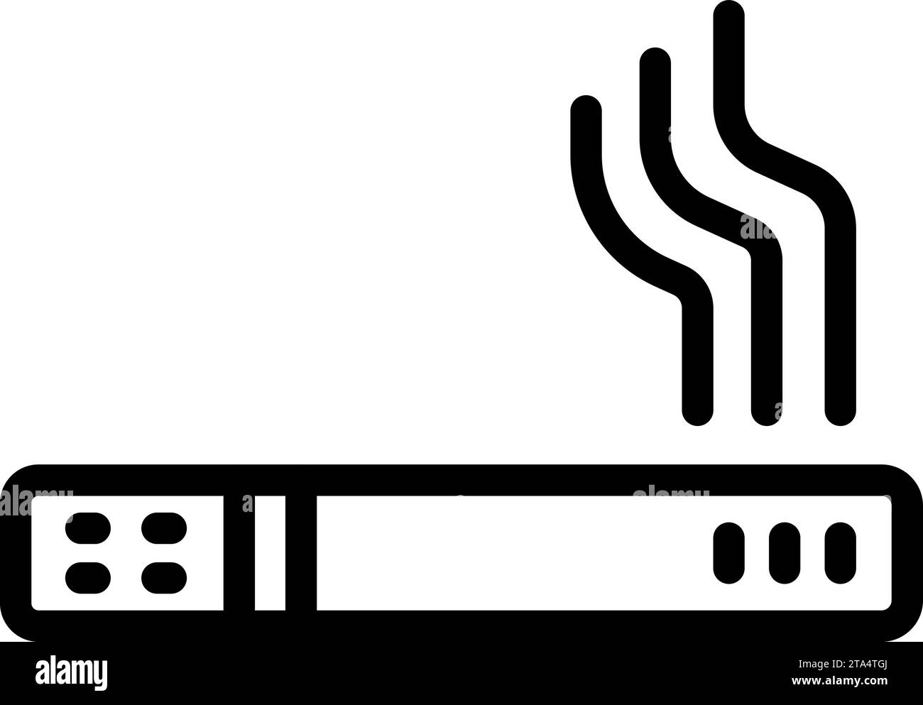 Bad smoke addiction icon outline vector. Nicotine body danger. Smoking ...