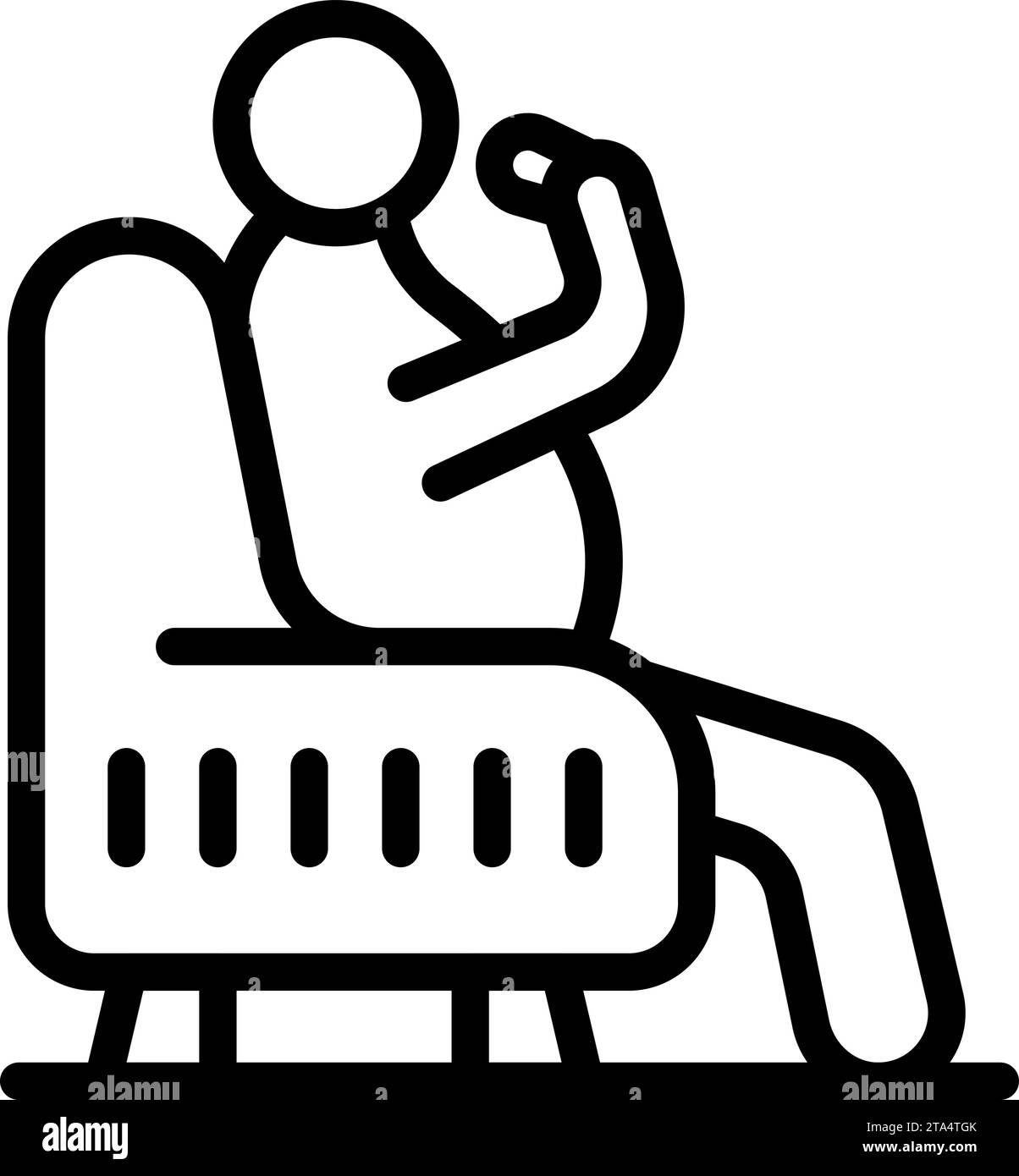 Fast food home eating icon outline vector. Passive lifestyle. Sofa ...