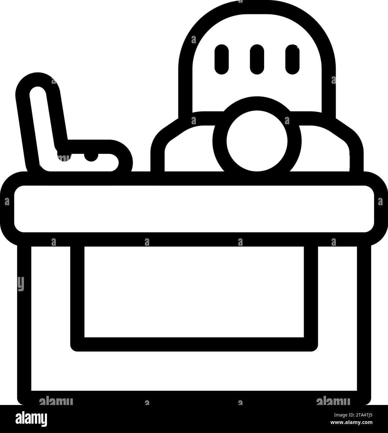 Passive office work icon outline vector. Adult patient living. Health ...