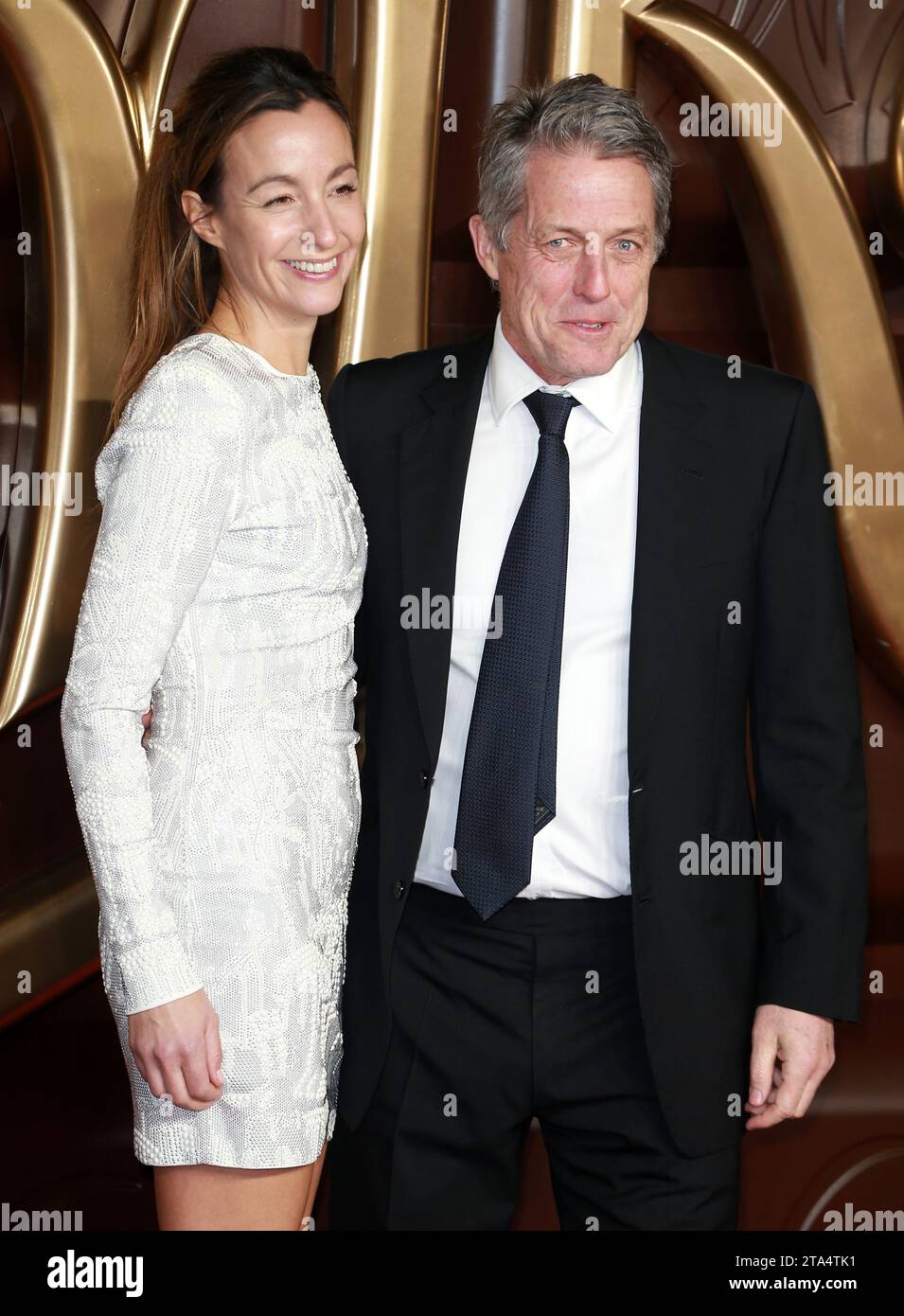 London, UK. 28th Nov, 2023. Anna Elisabet Eberstein and Hugh Grant ...