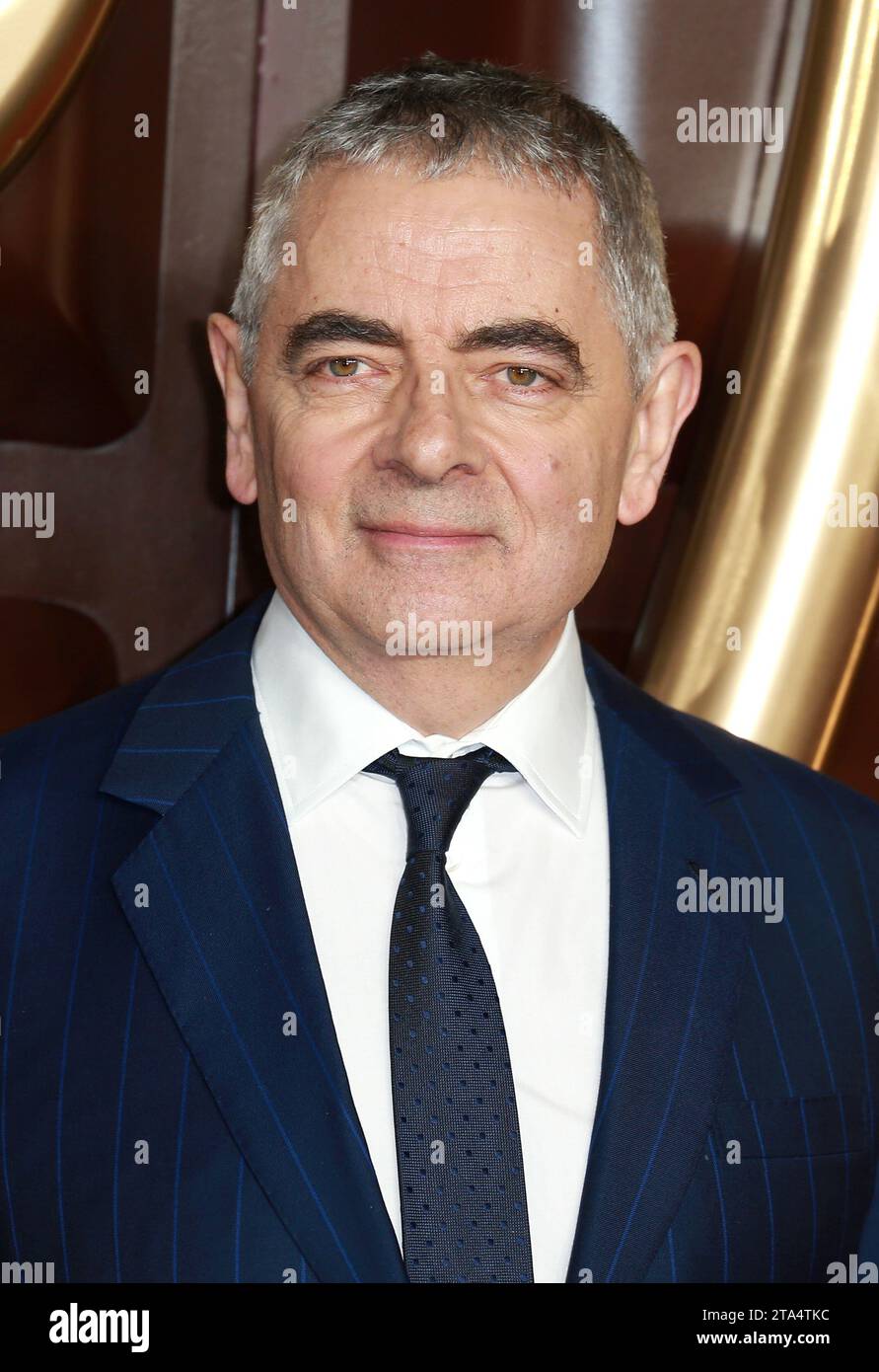 London, UK. 28th Nov, 2023. Rowan Atkinson attends the "Wonka" World ...
