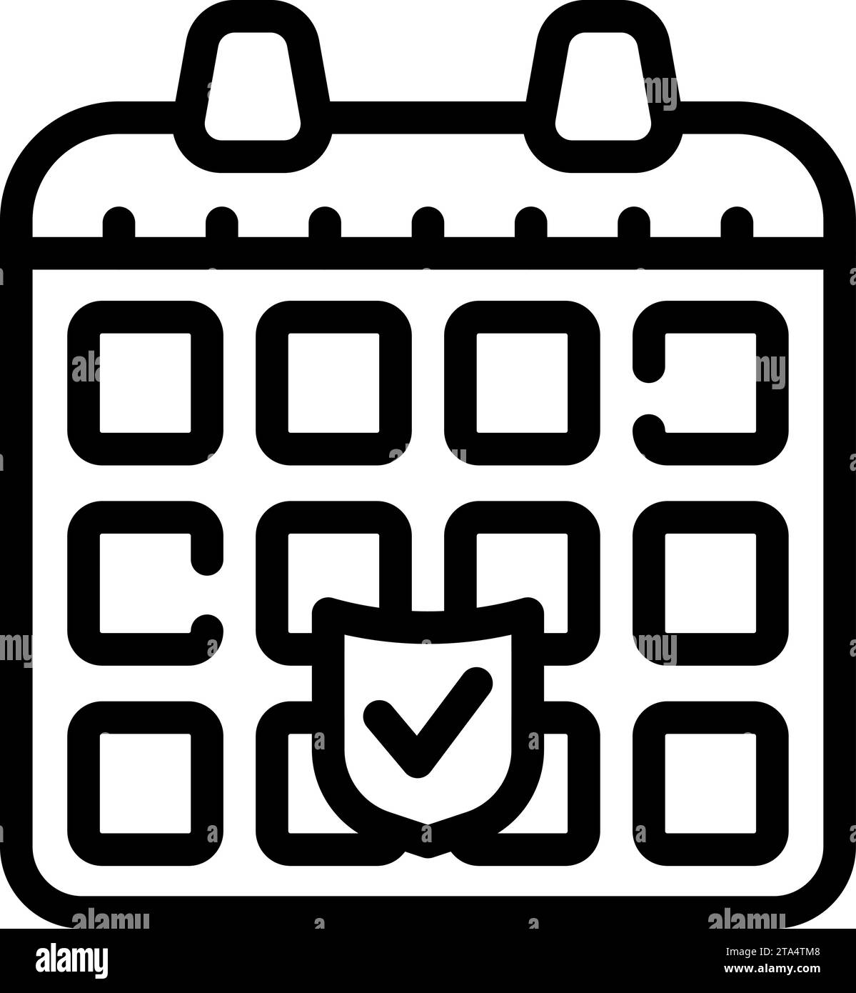 Integrity calendar icon outline vector. Justice law vision. Mentorship support help Stock Vector ...