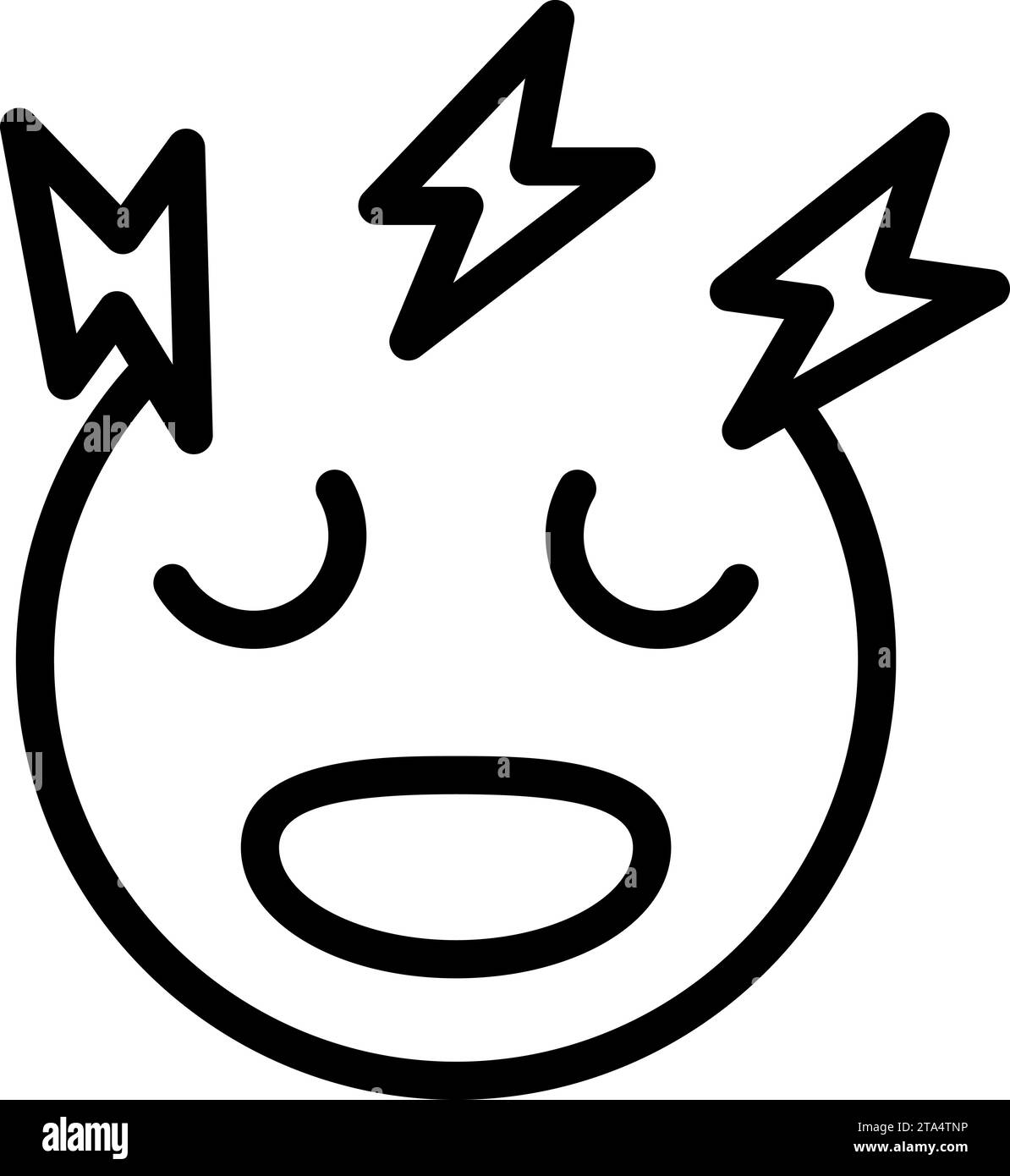 Bad habit emoji icon outline vector. Patient body bad. Nutrition danger ...