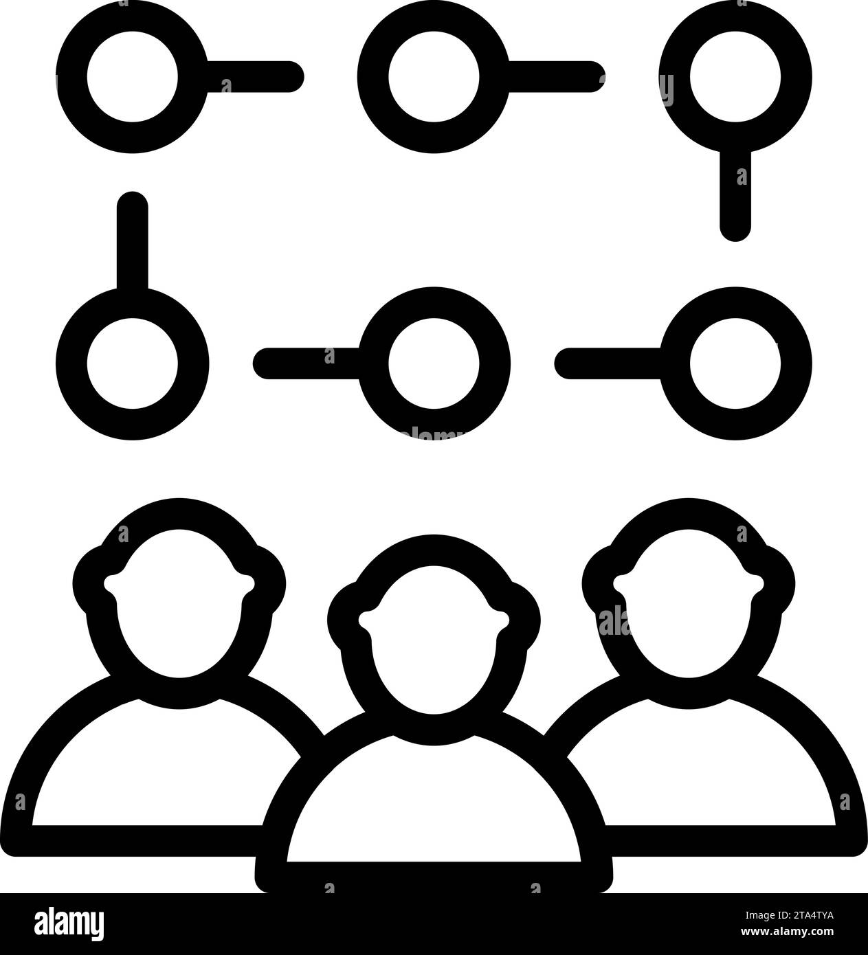 Support group help icon outline vector. Value balance help. Social ...