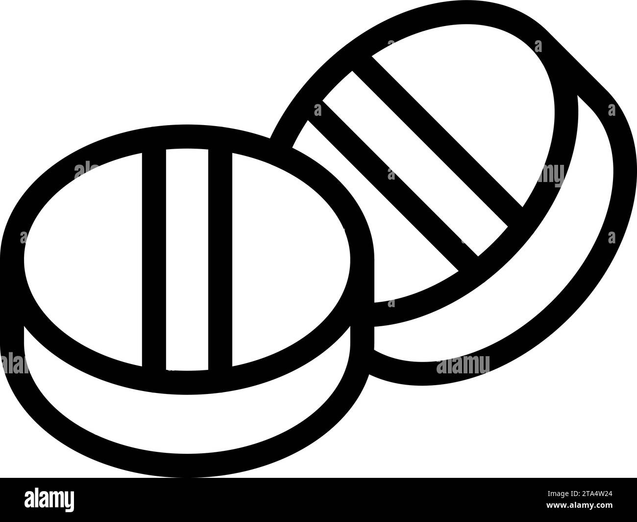 Fizzy tablet vitamin icon outline vector. Remedy sugar tablet. Cup drug ...