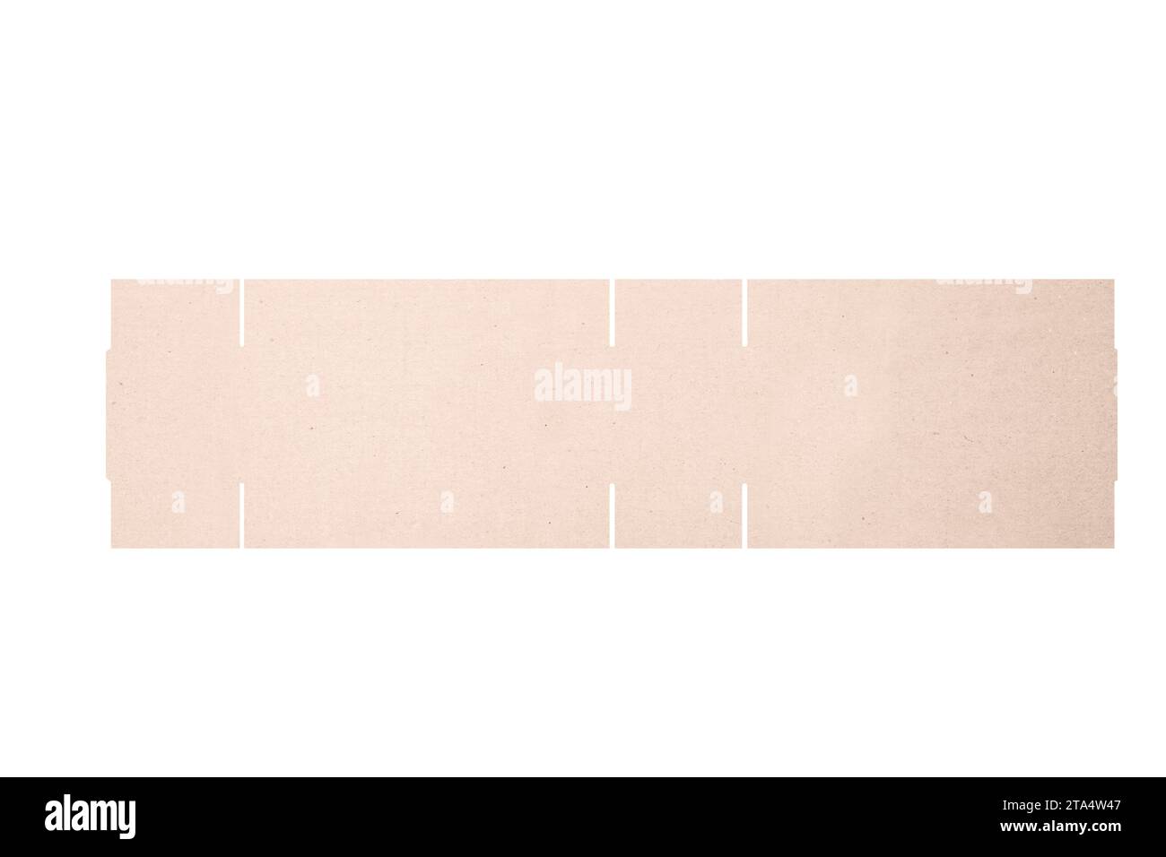 Template of cardboard box mockup with die-cut pattern isolated over ...