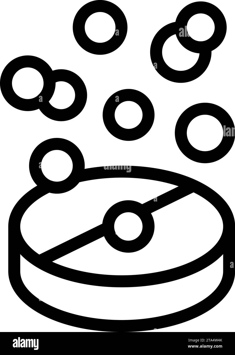 Aspirin tablet icon outline vector. Medicine gas clinic. Sugar ...