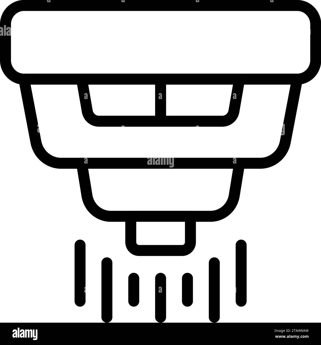 Gas detector icon outline vector. Home toxic leak. Smoke multi sensor ...