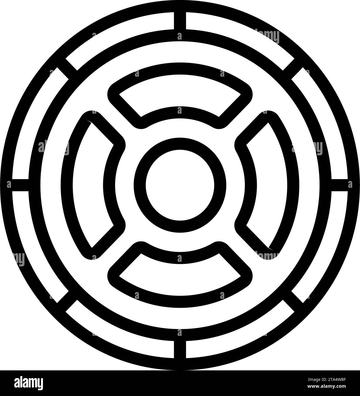Top view smoke detector icon outline vector. Modern home detect. Check ...