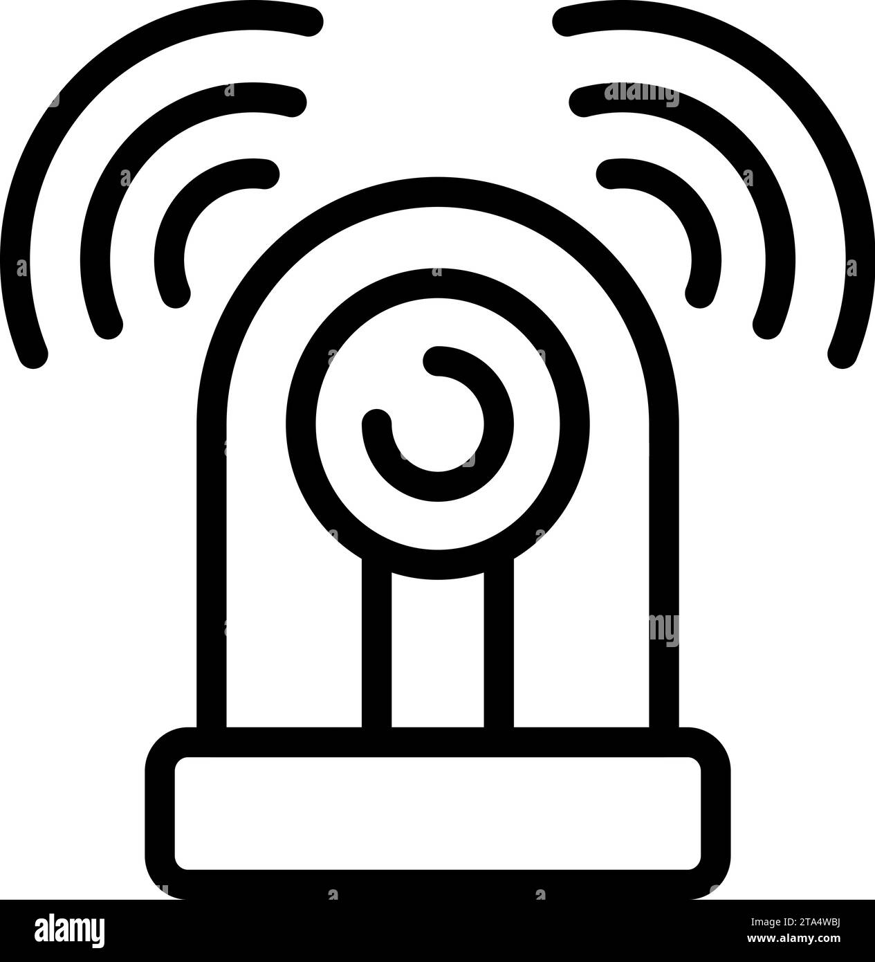 Alarm Gas Detector Icon Outline Vector Monitor Safety Peril Valve