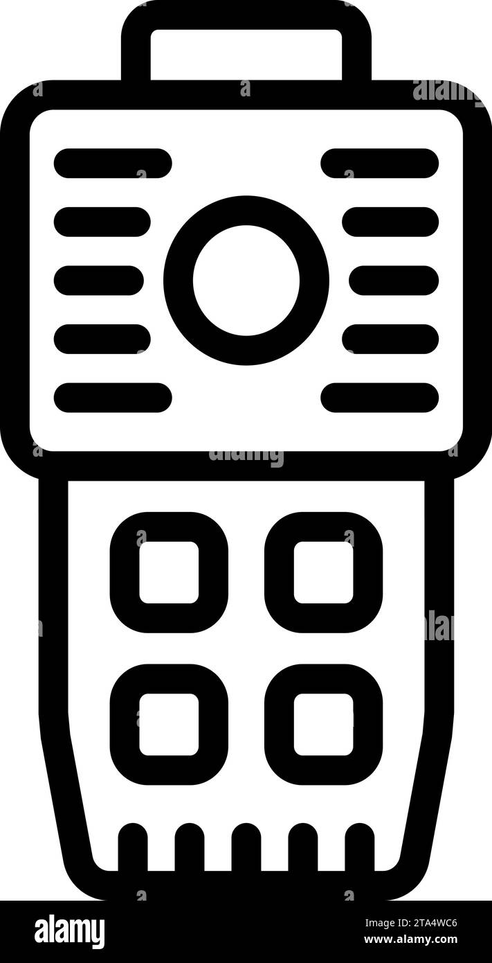 Toxic gas detector icon outline vector. Smoke fire check. Safety sensor ...