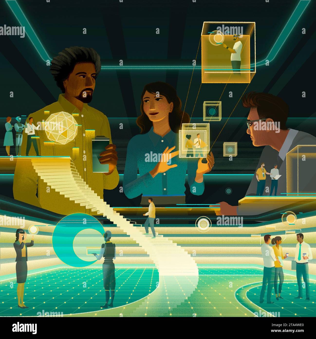 Succession planning, conceptual illustration Stock Photo - Alamy