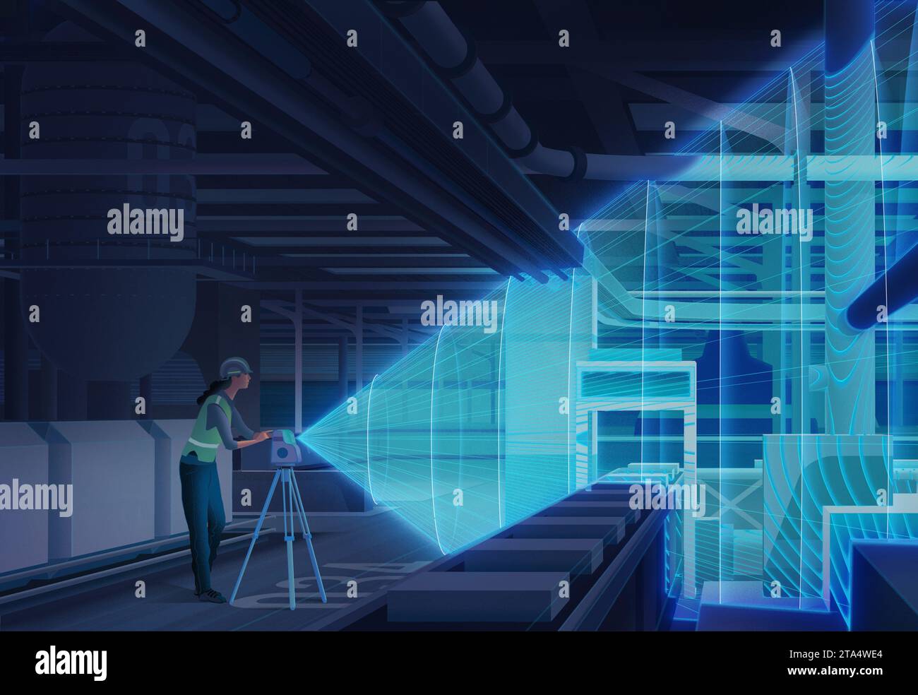 LIDAR technology, conceptual illustration Stock Photo - Alamy