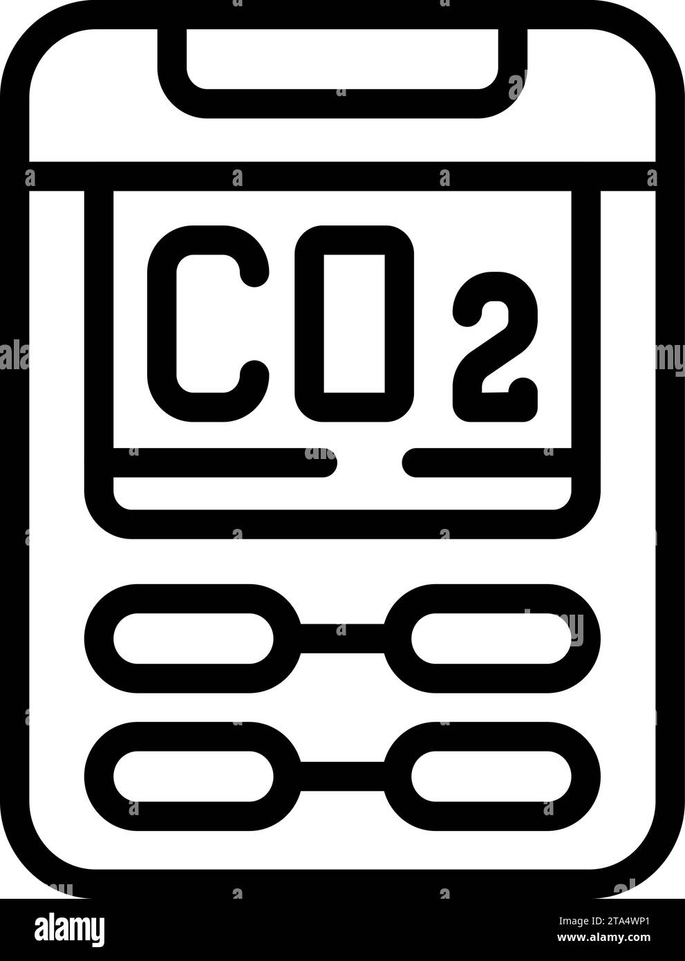 CO2 device check icon outline vector. Safety multi sensor. Security ...