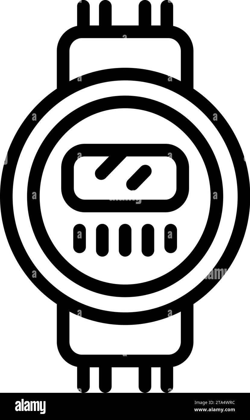 Wall gas detector icon outline vector. Check multi sensor. Burner ... Wall gas detector icon outline vector. Check multi sensor. Burner ...