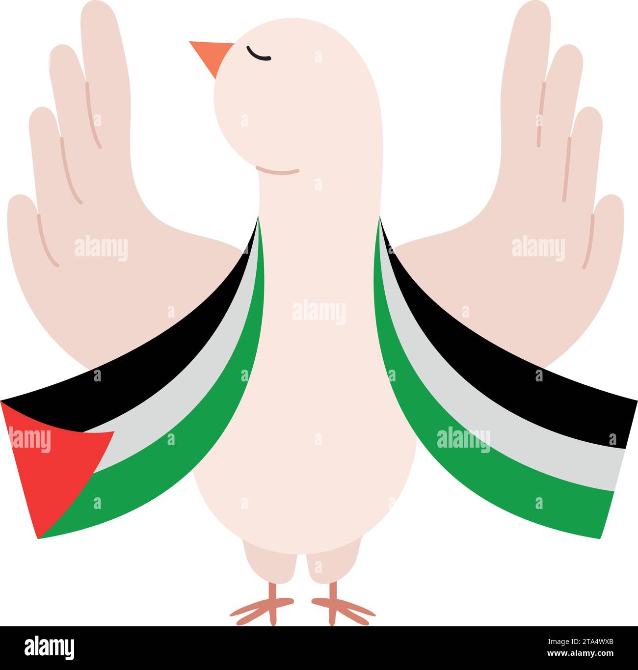 palestine peace dove flag illustration Stock Vector Image & Art - Alamy