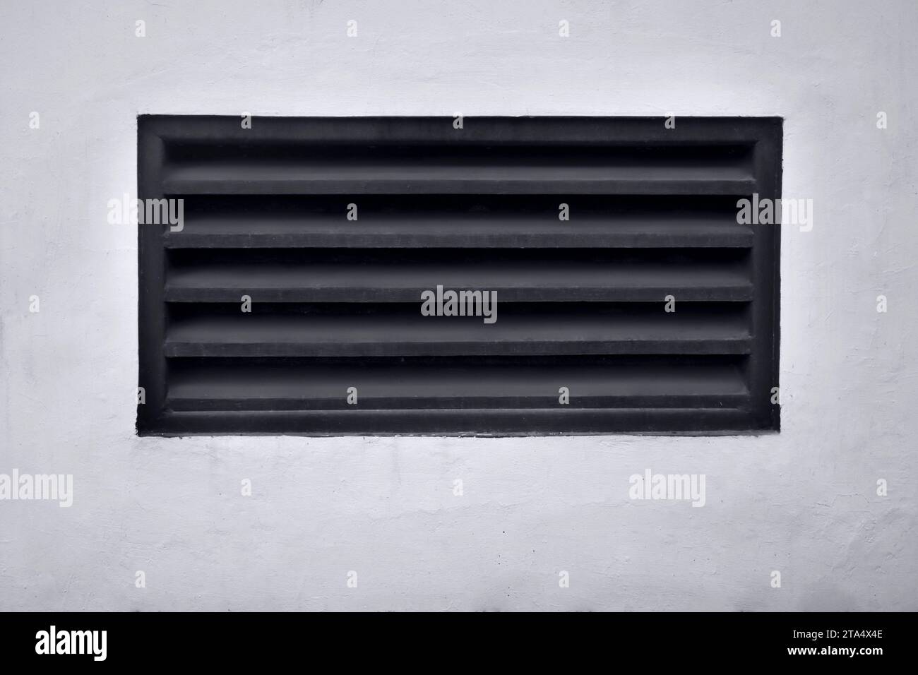 Iron rectangular ventilation grill on white wall Stock Photo - Alamy