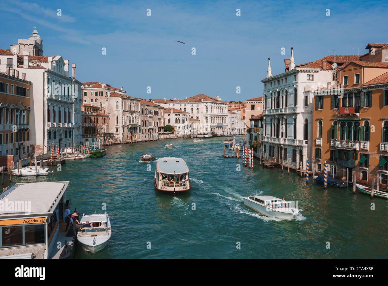 Scenic View of Grand Canal in Venice, Italy with Historic Architecture ...
