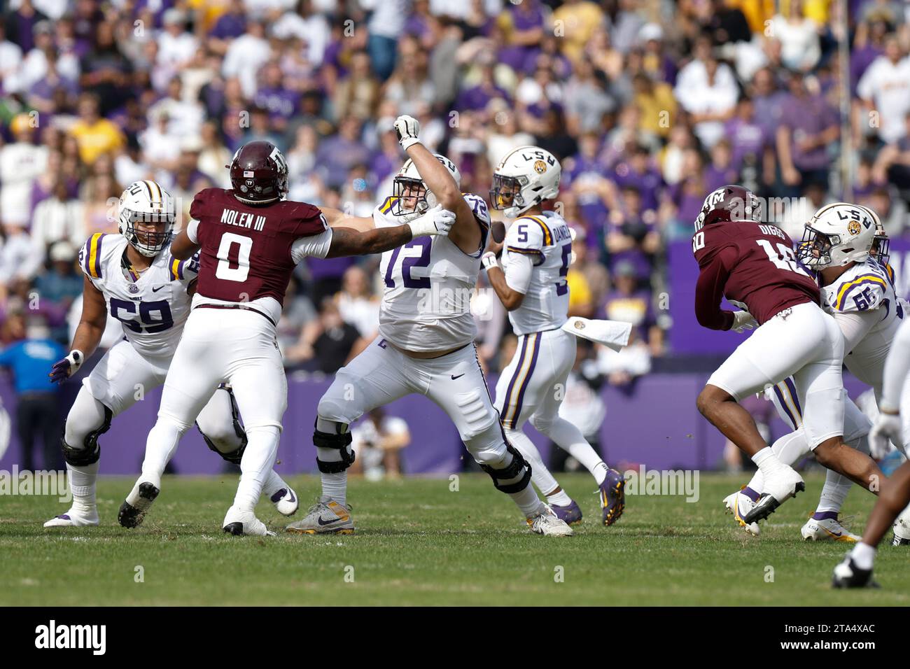 LSU offensive lineman including Garrett Dellinger (72) Charles Turner ...