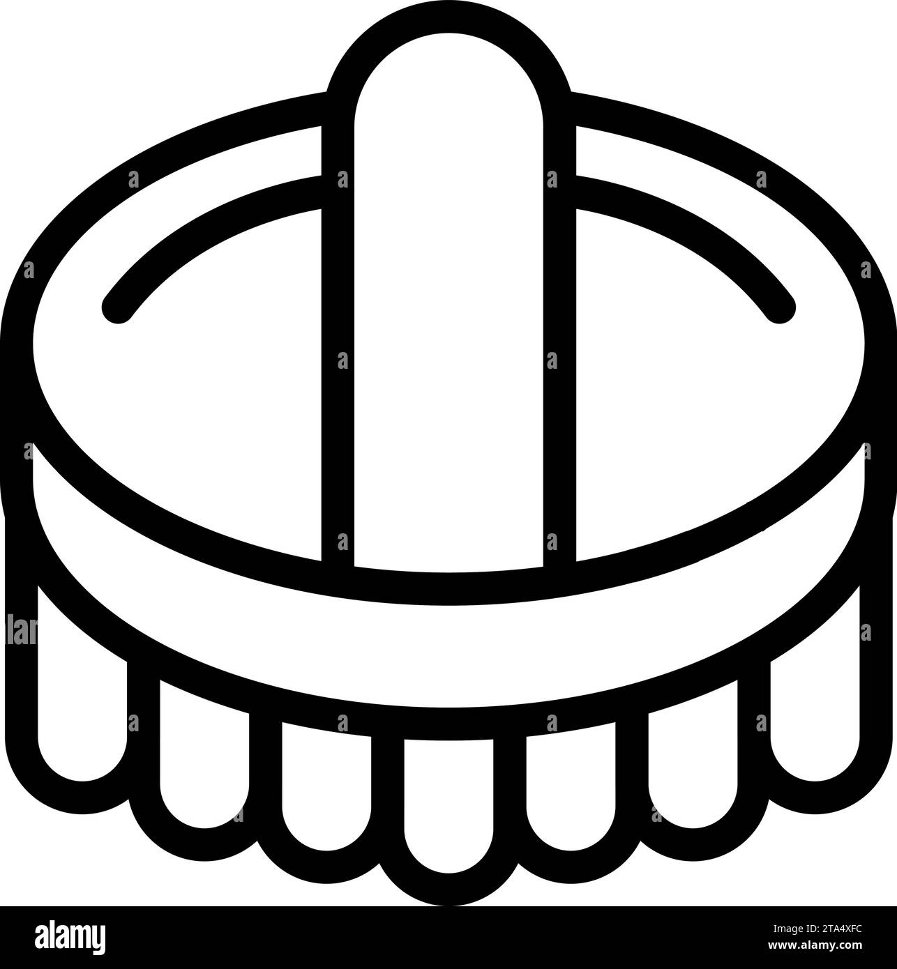 Natural wooden brush icon outline vector. Dry massage therapy ...