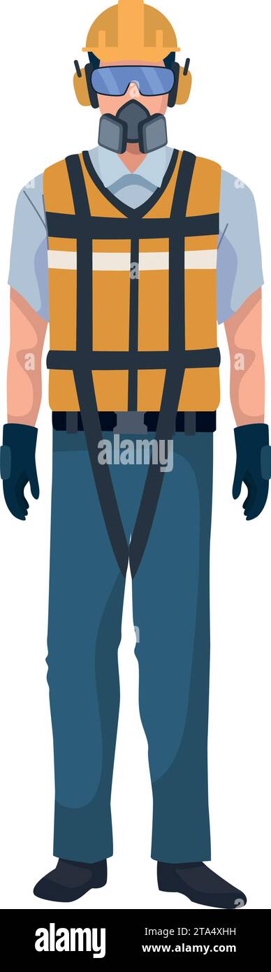 Safety engineer wearing vest Stock Vector Images - Alamy