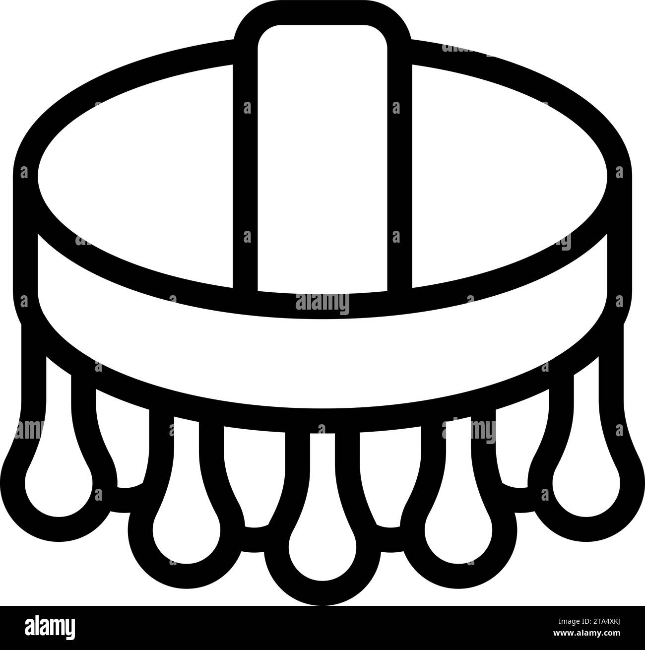 Bath scrubbing brush icon outline vector. Body skincare routine. Dry massage tool Stock Vector ...