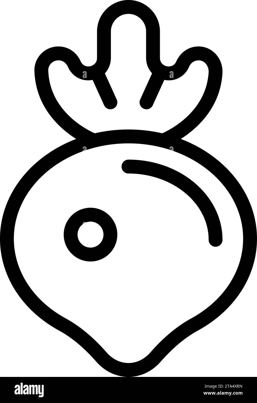 Fresh radish icon outline vector. Vitamin root vegetable. Diet culinary ...